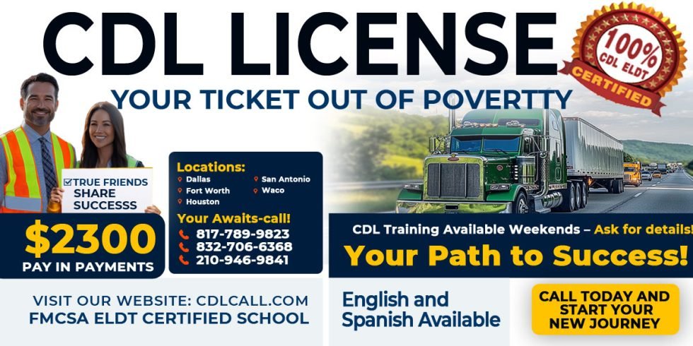 CDL School Dallas, $2300 Payments, Spanish, Weekends? Yes